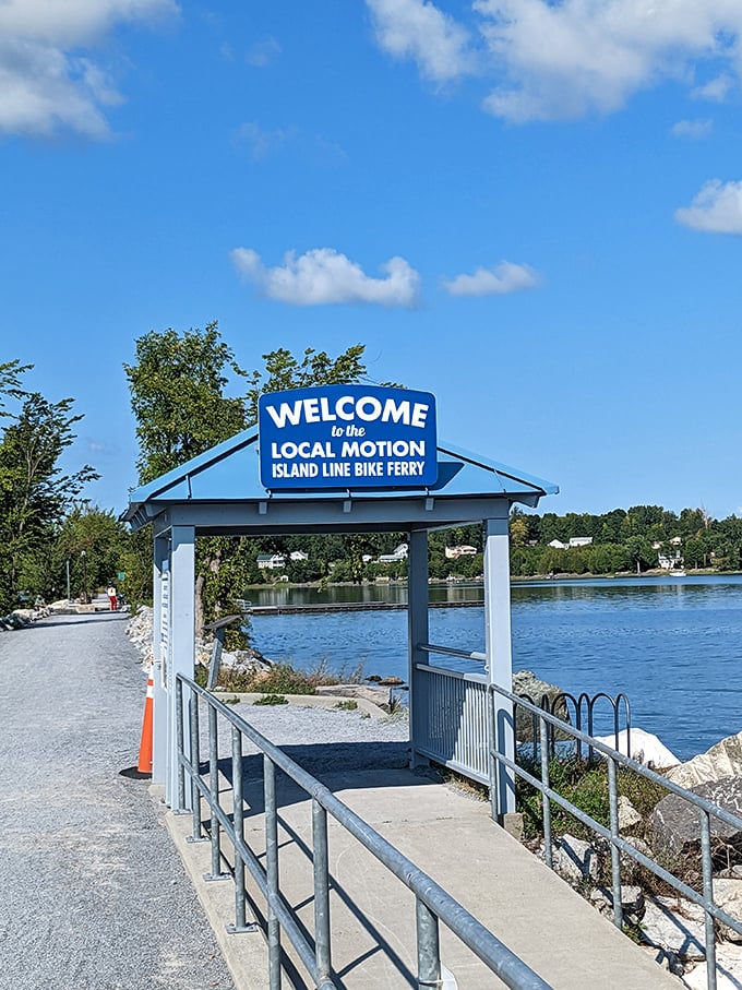 The Local Motion ferry &ndash; where cyclists discover that the best part of the journey happens when the road literally ends.