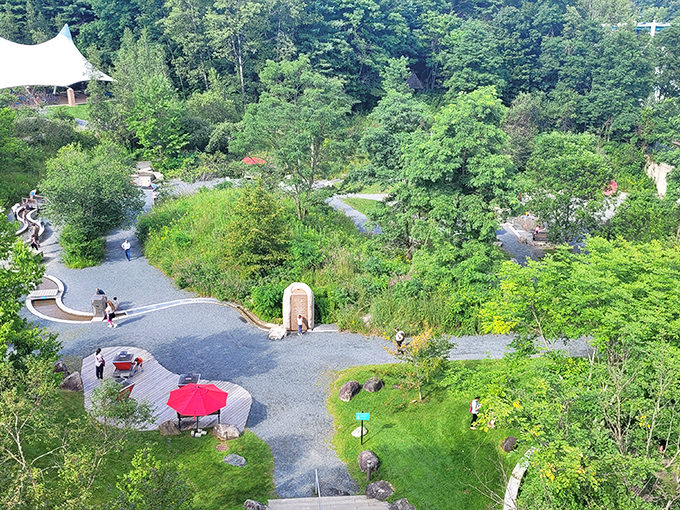 From this elevated perspective, you can appreciate how the museum's architecture itself becomes part of the learning experience.