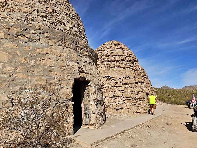 Exploring the ovens up close reveals details that photographs can't quite capture, making the journey absolutely worth the dusty drive.