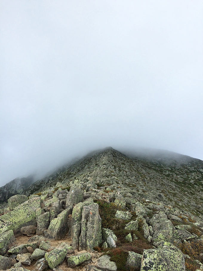 Katahdin playing hide-and-seek with the clouds. Spoiler alert: the mountain always wins, but the view is worth the wait.