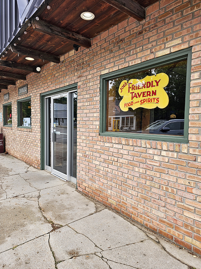 Joe's Friendly Tavern lives up to its name with brick-wall charm and local brews that taste like northern Michigan.