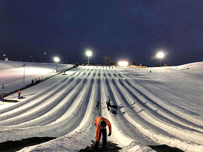 Night snow tubing: When the sun sets, the real magic begins &ndash; a neon wonderland that makes you forget you're voluntarily spending time in freezing temperatures.