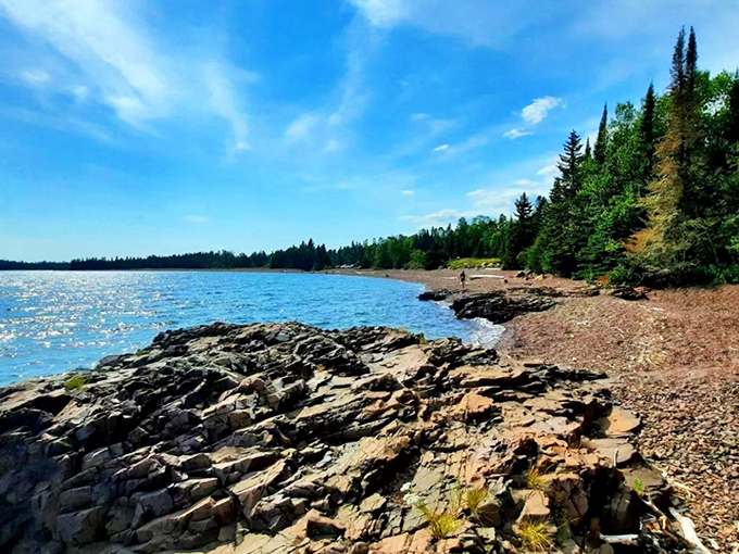 Paradise Beach lives up to its name with smooth stones polished by centuries of Superior's waves &ndash; nature's own gem collection.