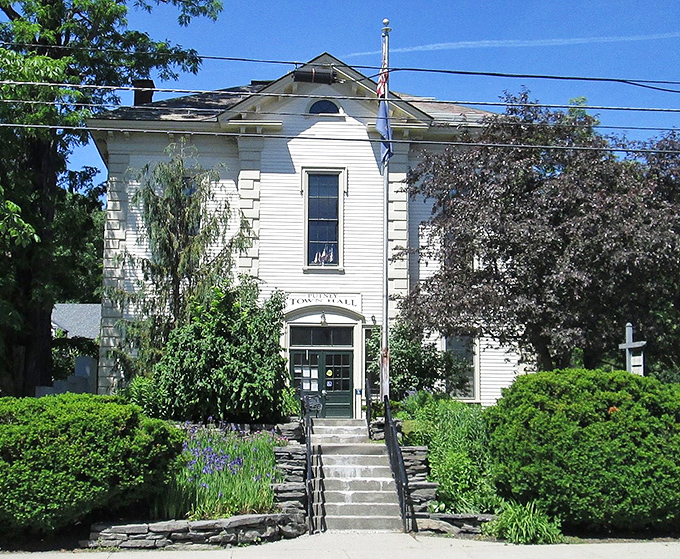 Putney's town hall stands as testament to the community's commitment to self-governance and local democracy.