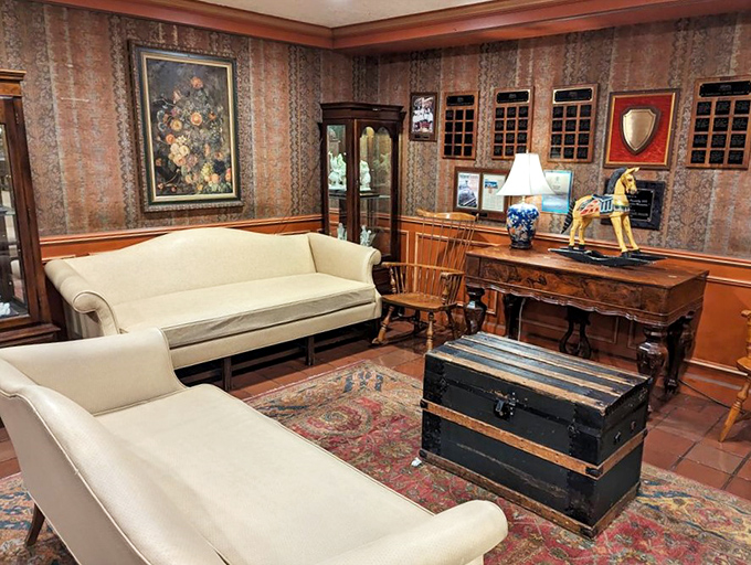 The waiting area feels like stepping into a well-appointed living room from another era &ndash; elegant, comfortable, and designed for anticipation-building conversation.