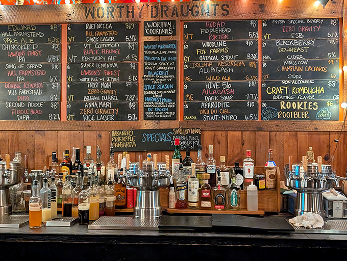 Vermont's craft beer heaven &ndash; a tap list that reads like poetry to beer lovers, featuring local breweries and constantly rotating selections.