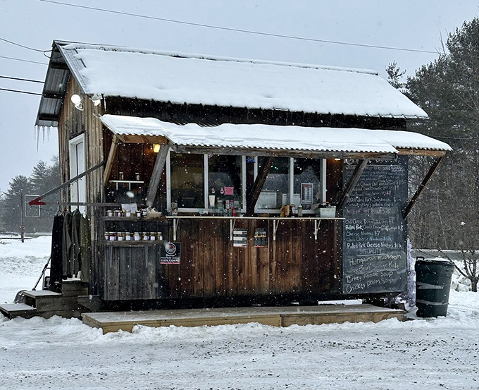 Winter wonderland meets comfort food central. The snow outside makes what's inside even more magical.