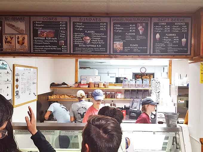 Behind this counter, dreams come true one scoop at a time, assuming your dreams involve exceptional ice cream (and they should).