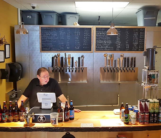 The bar area - where Vermont craft beers flow freely and BBQ discussions get increasingly animated with each pint.