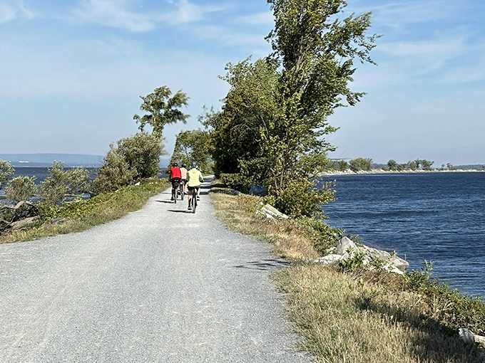 Cyclists find paradise on this flat, scenic trail &ndash; where pedaling across water delivers the kind of rush that keeps them coming back season after season.