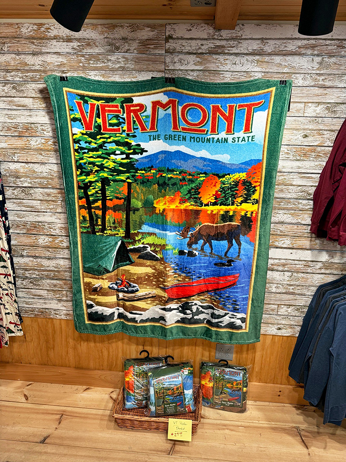 This Vermont scene blanket doesn't just keep you warm &ndash; it transports you to lakeside campfires and mountain adventures.