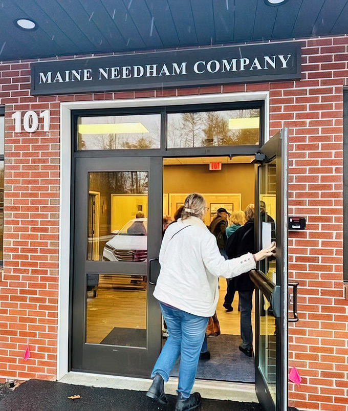 The entrance welcomes curious visitors into the world of Maine's most unique confection, promising sweet discoveries inside.