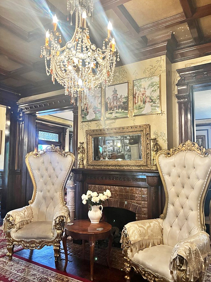 These throne-like chairs aren't just seating &ndash; they're time machines that transport you to an era when posture mattered and selfies didn't exist.