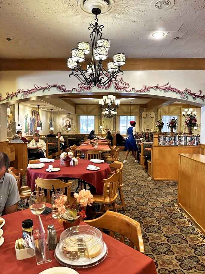 The dining area combines Old World charm with comfortable elegance - where families celebrate special occasions and create memories that last generations.