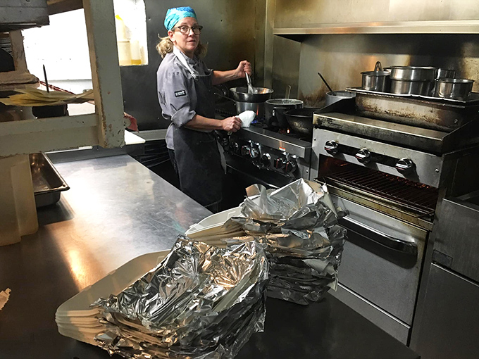 Where culinary magic happens – a glimpse into the kitchen where rustic meets refined.