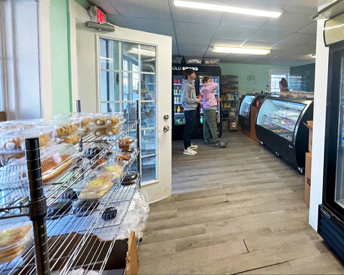 The bakery's interior invites customers to linger, where the hardest decision isn't what to order, but how many treats to take home.