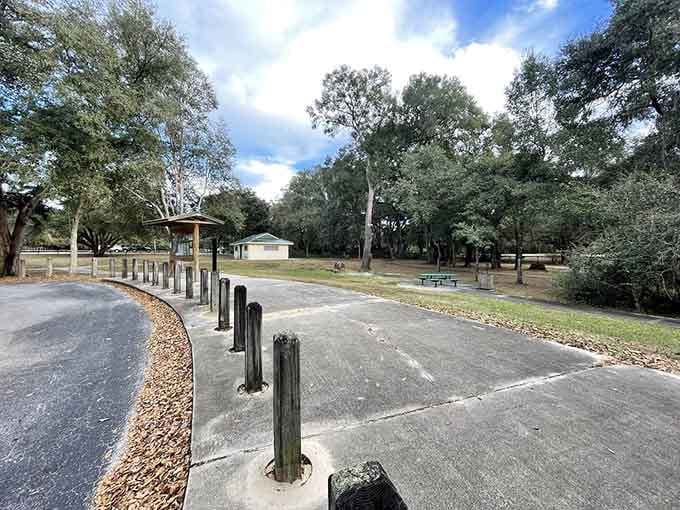 Modern amenities like restrooms and bike repair stations prove that roughing it doesn't have to mean actually roughing it anymore.