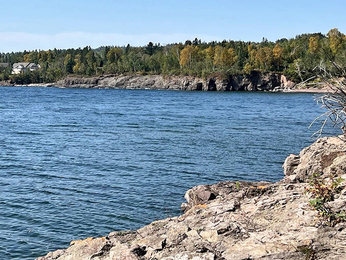 A fountain creates a peaceful focal point on the pond, where RVs line the shore like modern-day covered wagons.