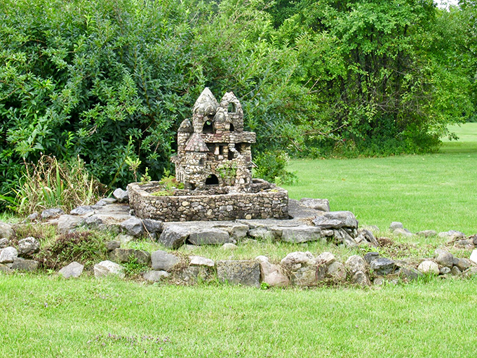 Nestled among wildflowers, this castle seems to have grown naturally from the Vermont soil, a perfect harmony of art and landscape.