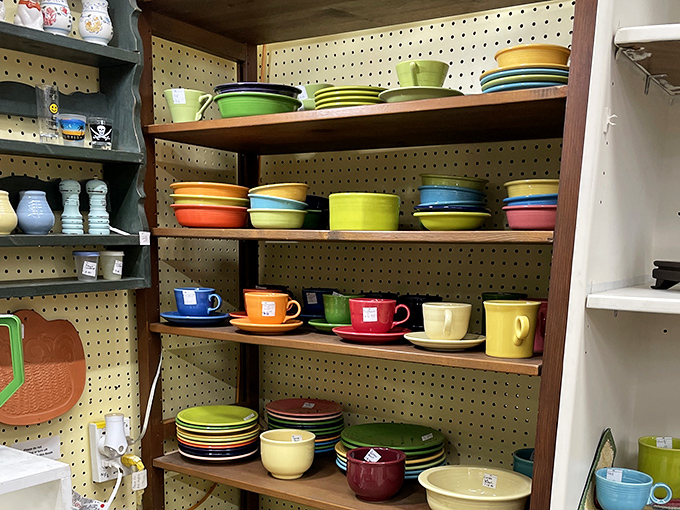 The Fiestaware rainbow brightens any kitchen, with vintage pieces offering quality and character that modern replicas can't match.