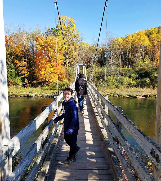 Crossing the bridge between everyday life and wilderness adventure &ndash; the perfect metaphor wrapped in actual engineering.
