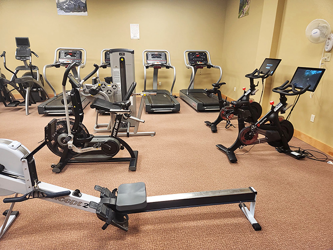 For those who prefer their exercise without getting wet, the fitness center offers state-of-the-art equipment with the same vacation vibes.