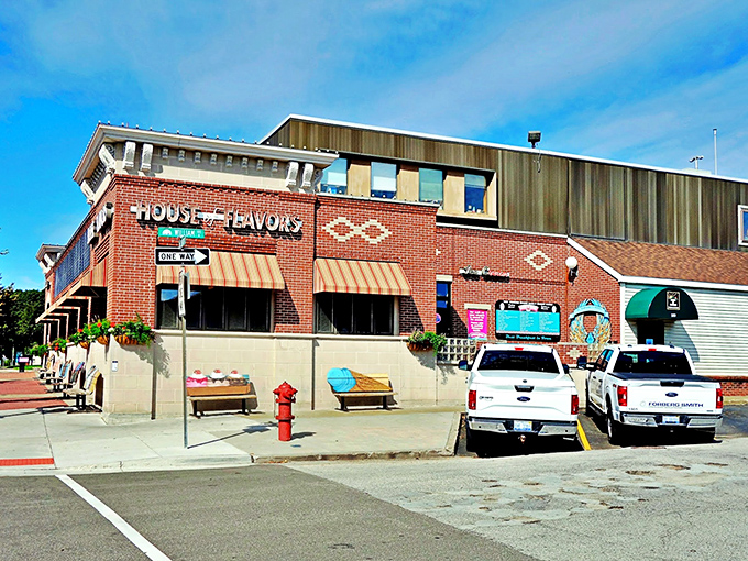 A classic stop in Ludington, House of Flavors serves up delicious ice cream and smiles on a beautiful day.