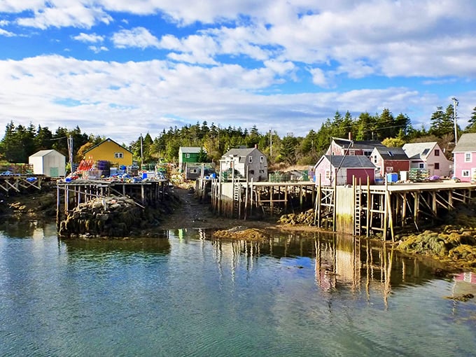 Colorful fishing village that's nowhere near "the willywacks" &ndash; Maine's term for truly remote locations.
