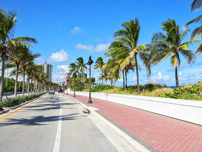 The Atlantic Ocean plays constant companion to A1A travelers, a blue horizon that makes every problem seem smaller.