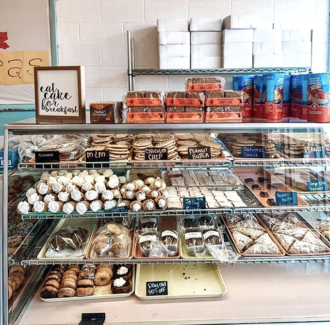 A display case that should come with a warning: "Decisions made here may cause excessive happiness and the need for looser pants."