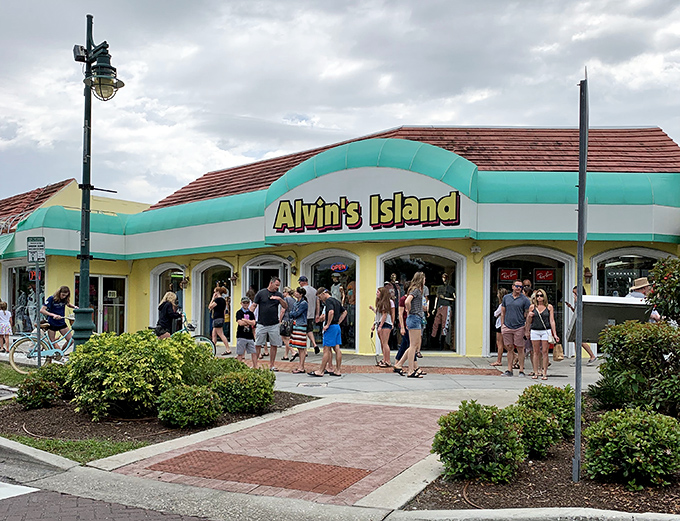 Alvin's Island draws crowds seeking the perfect beach souvenir &ndash; because no Florida vacation is complete without at least one item featuring a flamingo.