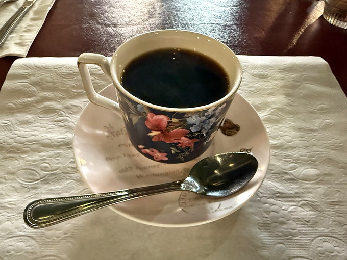 Even the coffee gets the royal treatment &ndash; served in floral china that makes your average mug look like it needs etiquette lessons.