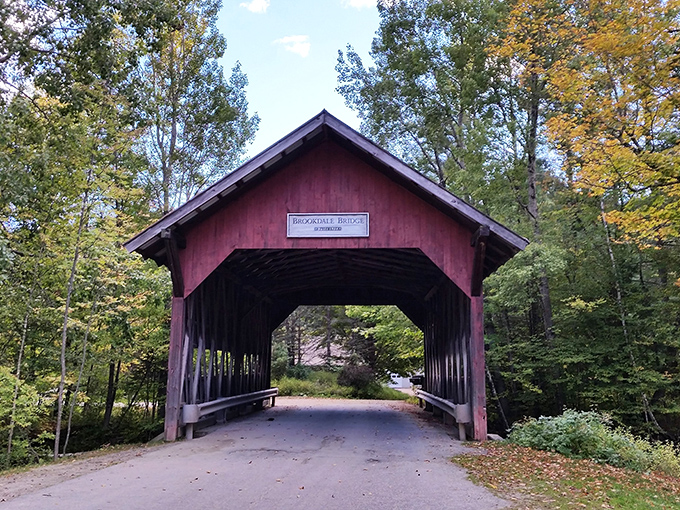 Brookdale Covered Bridge stands as a romantic reminder of Vermont's craftsmanship &ndash; and possibly the perfect spot for proposal photos.