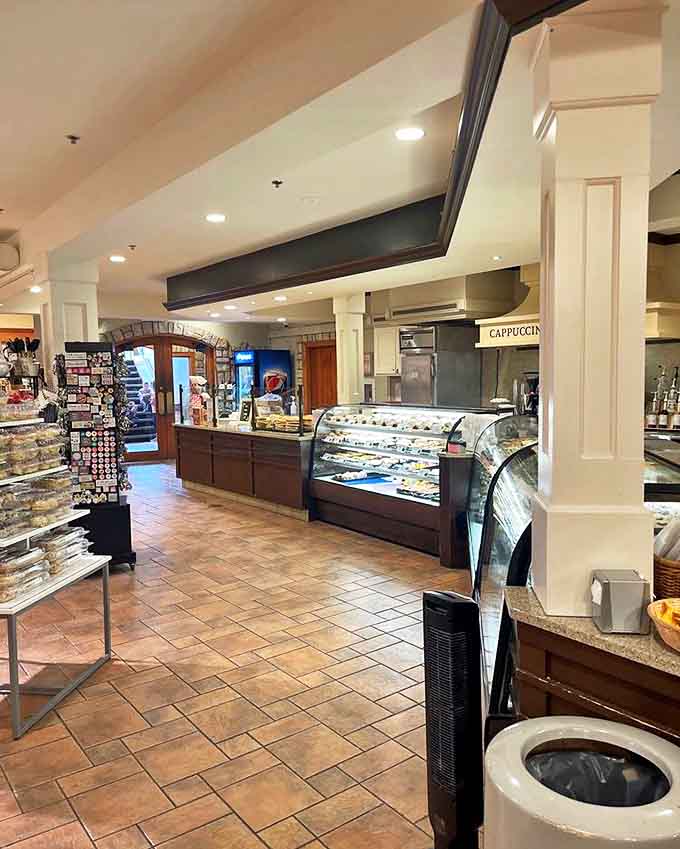 Beyond the bakery cases lies a wonderland of treats - from imported chocolates to local specialties, each shelf offers new temptations.