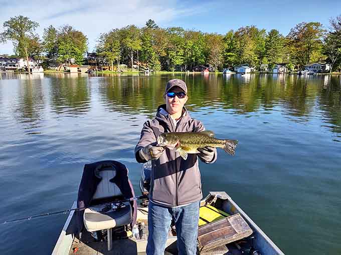"The one that didn't get away" &ndash; Budd Lake's clear waters host an impressive variety of fish just waiting for patient anglers.