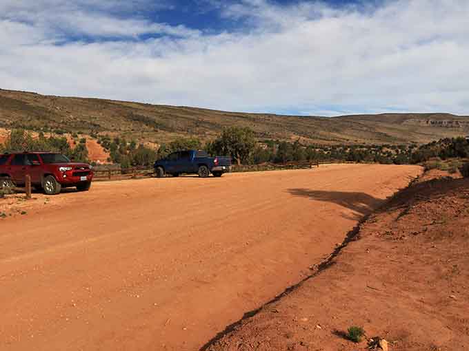 The parking area offers just enough space for fellow adventurers without turning into a crowded tourist circus.