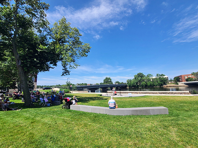 Summer concerts bring the community together, where lawn chairs and picnic blankets become front-row seats to hometown entertainment.