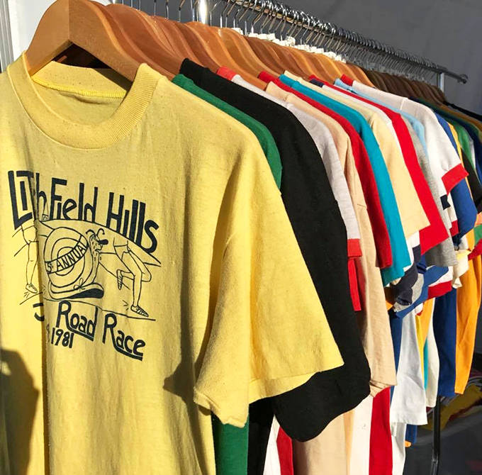 Vintage tees that are cooler than anything you'll find at the mall, each one a time capsule of pop culture.