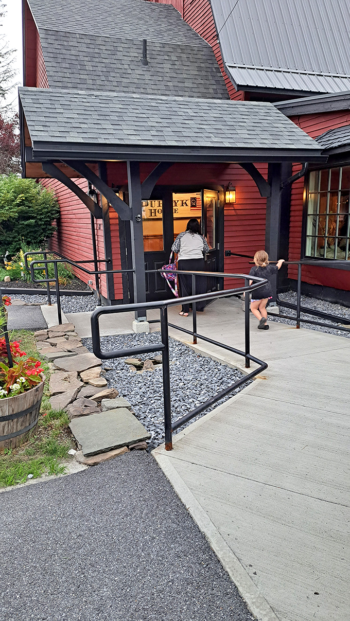 The entrance beckons with promises of warmth and wonderful flavors. Like being invited to dinner at your coolest friend's house.