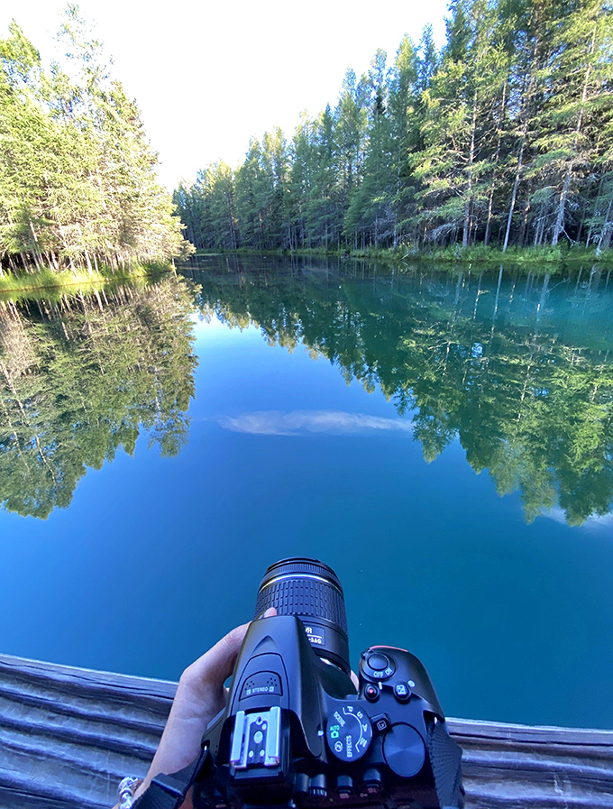 Photographers find paradise at Kitch-iti-kipi, where every angle offers another postcard-worthy shot of Michigan's natural wonder.