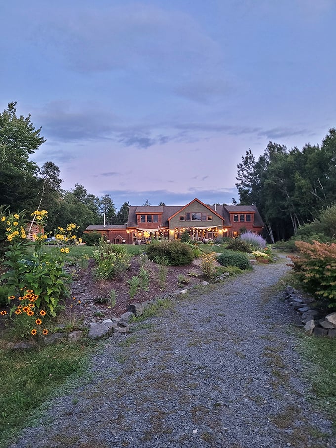 The approach to River Drivers at twilight feels like discovering a secret &ndash; a glowing haven of food and warmth nestled among gardens and wilderness.