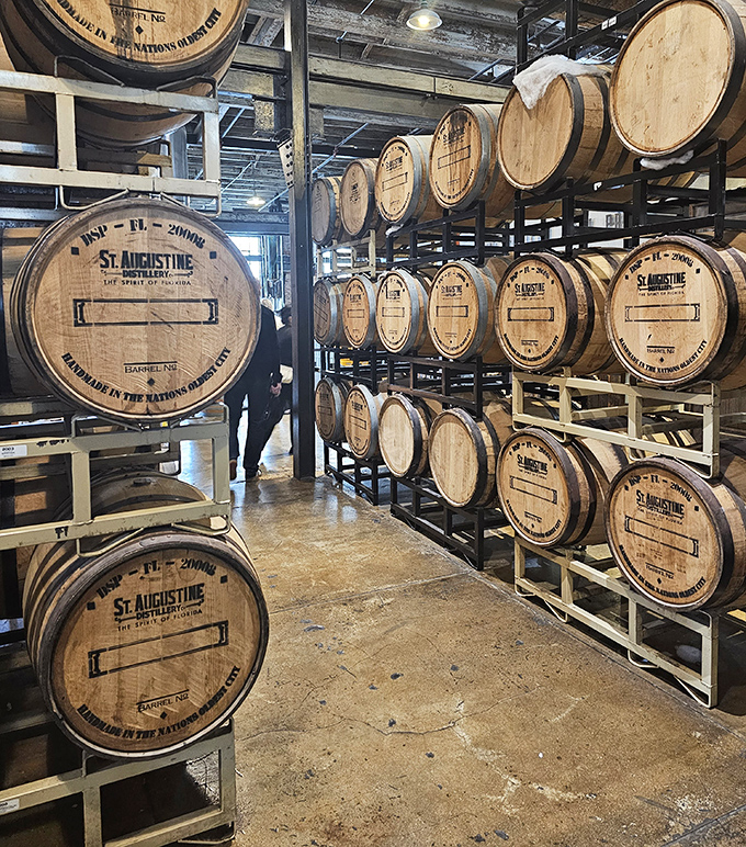 These aren't just barrels &ndash; they're time capsules where spirits mature and develop character, much like the building that houses them.