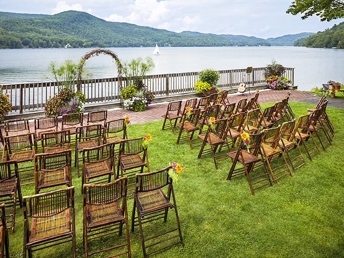 Wedding dreams: Say "I do" with Vermont's mountains and Lake Morey creating nature's perfect backdrop for lifetime promises.