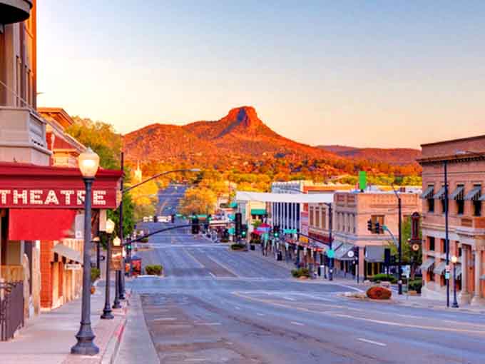 Historic downtown glows with holiday magic around the courthouse square in Arizona's Christmas City.
