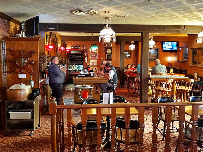 Where past meets present&mdash;patrons enjoy modern conversations in a space where every corner holds historical significance.