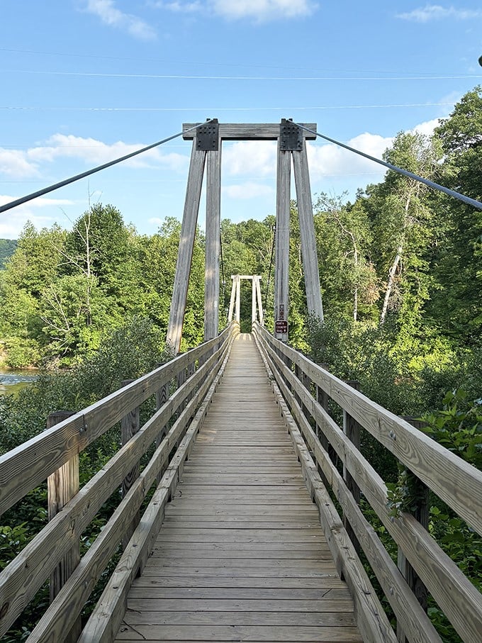 Morning light reveals the bridge's elegant simplicity, where function and form have danced together for decades to create something truly timeless.