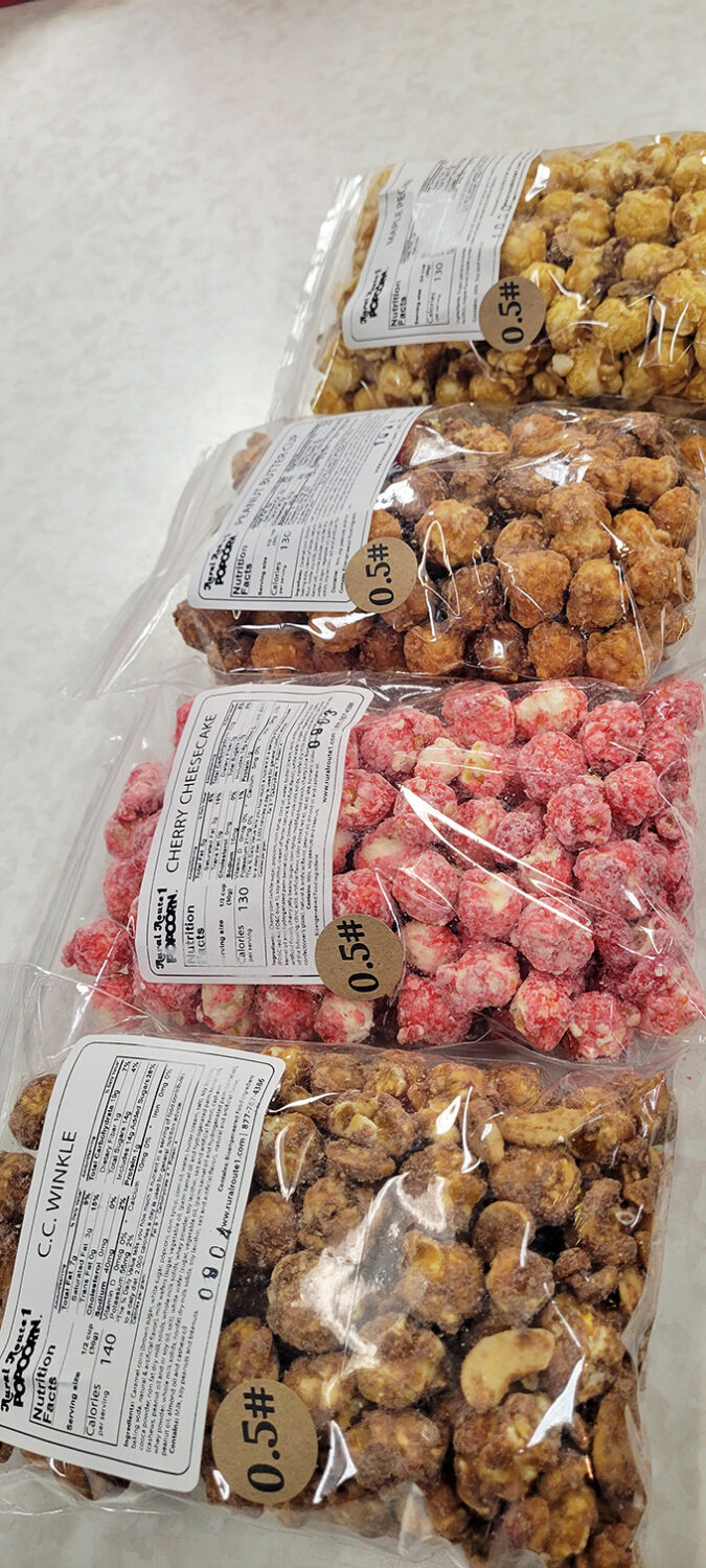 Each labeled bag contains a different crunchy adventure &ndash; from cherry cheesecake to caramel corn, these aren't just snacks, they're destinations.