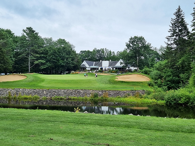 Brunswick Golf Club presents nature tamed into perfect greens, where water hazards become accidental landscape features.