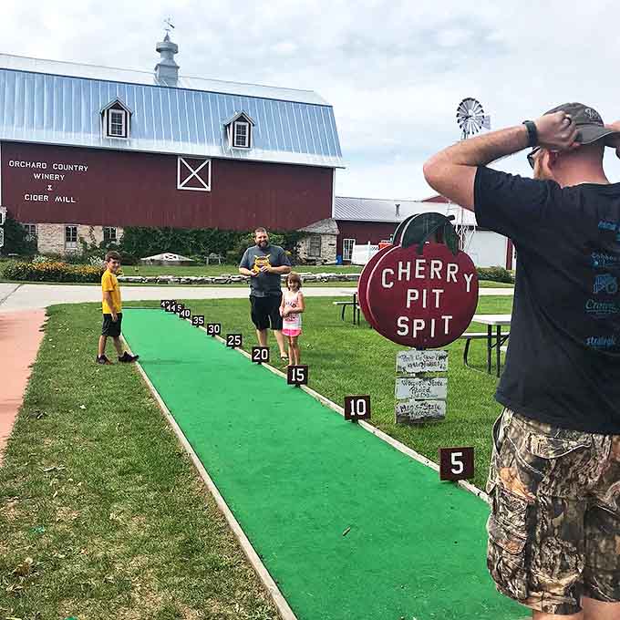 The "Cherry Pit Spit" &ndash; where distance matters and technique is everything in this uniquely Door County competitive sport.