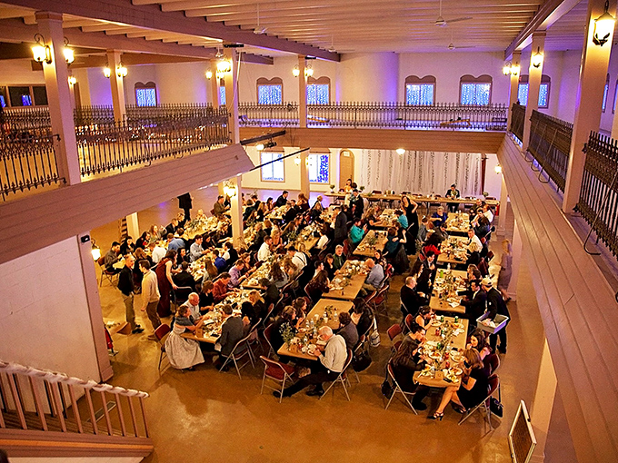 From this bird's-eye view, community celebrations take on new meaning when hosted in a space where every gathering feels historically significant.
